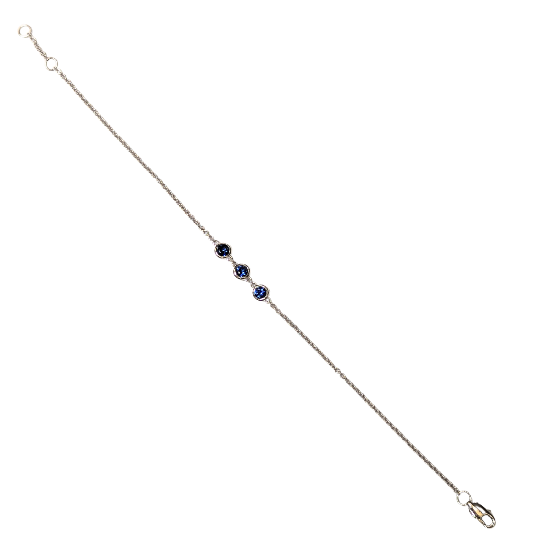 Heera Moti Sapphire & Diamond Halo Flexible Bangle at Hurdle's Jewelry ...