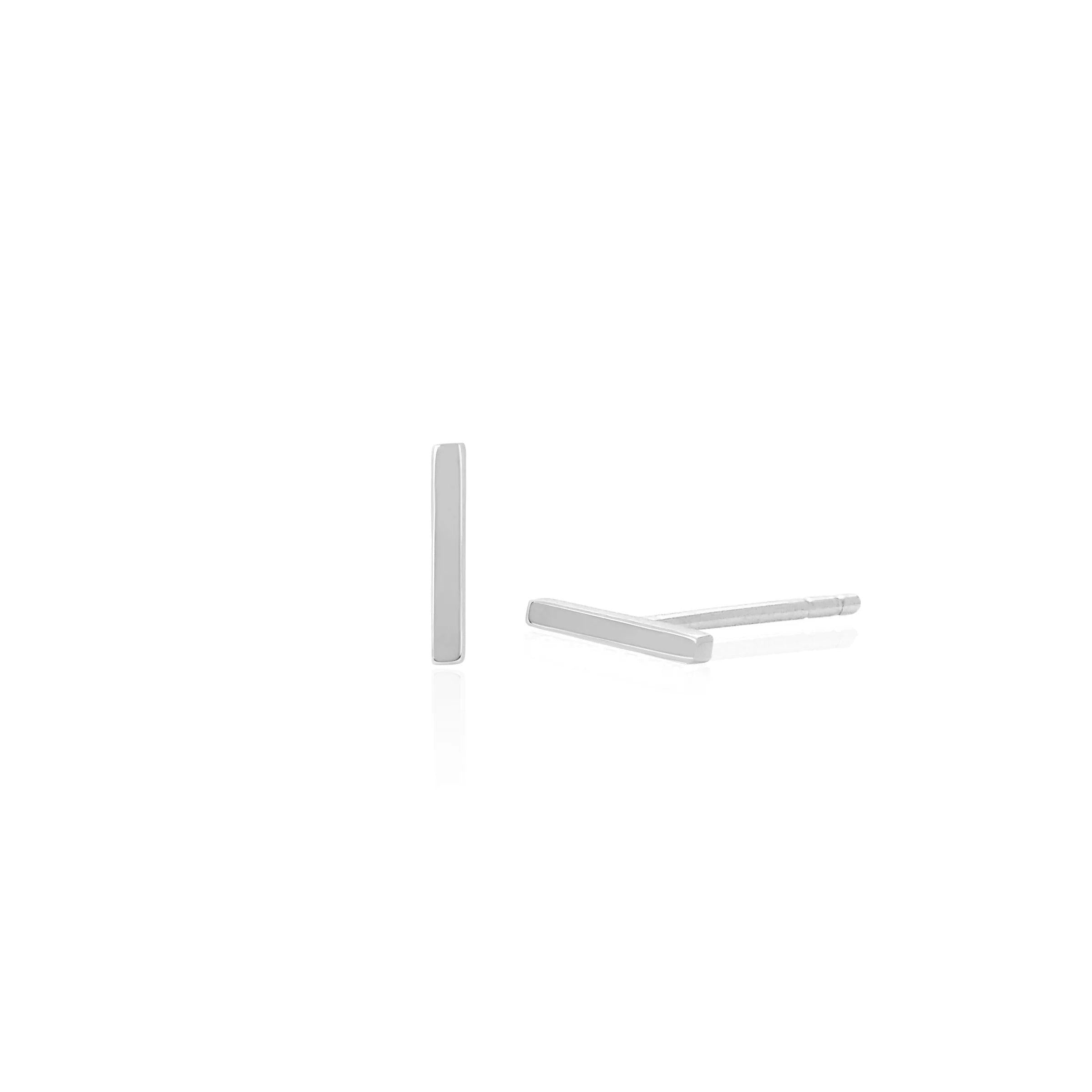 EF Collection Gold Mini Bar Stud Earring at Hurdle's Jewelry in Boulder, CO