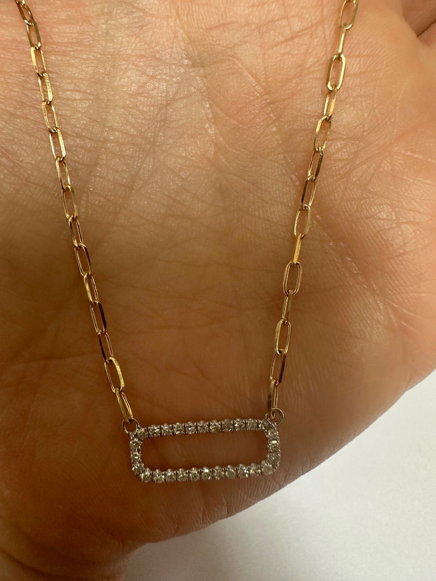 Heera Moti Paperclip Diamond Necklace at Hurdle's Jewelry in Boulder, CO